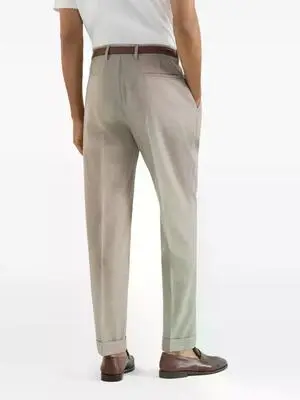 Brunello Cucinelli Virgin Wool Fresco Pleated Trousers