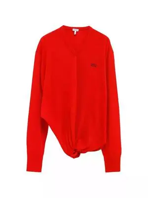 Loewe Twisted V-neck Sweater - Red