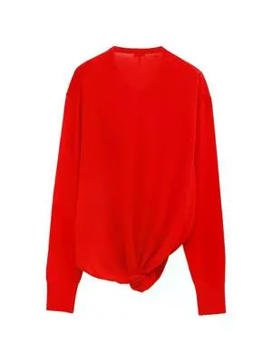 Loewe Twisted V-neck Sweater - Red