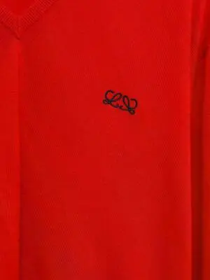 Loewe Twisted V-neck Sweater - Red