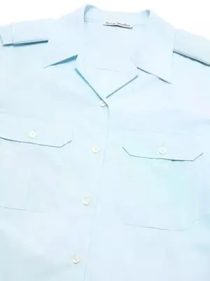Acne Studios Cotton Poplin Button-up Shirt With Patch Pockets