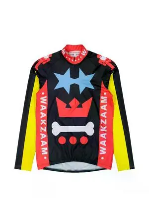 WALTER VAN BEIRENDONCK Graphic Bike Top - Black