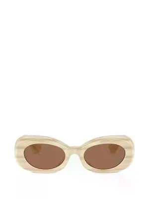 Khaite X Oliver Peoples Oval-frame Sunglasses - Neutrals