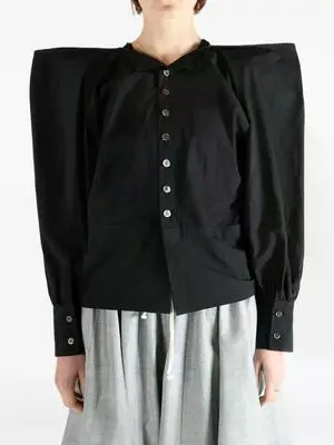 Comme Des Garçons Flower-embroidered Collar Shirt