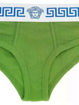 Versace Medusa Ribbed Briefs - Green