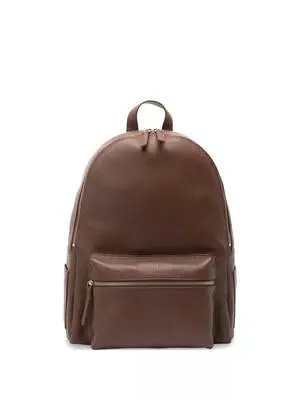 Orciani Laio Leather Backpack - Brown