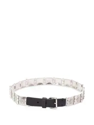 Etro Engraved Detail Belt - Silver
