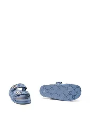 Gucci Gg Marmont Logo Sandals - Blue