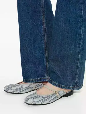 Furla Etoile Leather Mules With Strap Detail - Blue