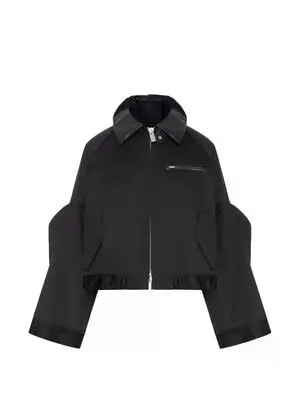 Sacai Zip Cropped Jacket - Black