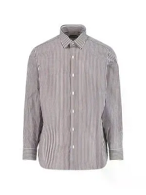TOM FORD Striped Shirt - Brown