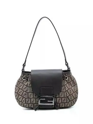 Fendi Zucchino Canvas Drawstring Shoulder Bag