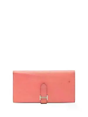 Hermès 2020 Chevre Mysore Bearn Wallet Long Wallets - Pink