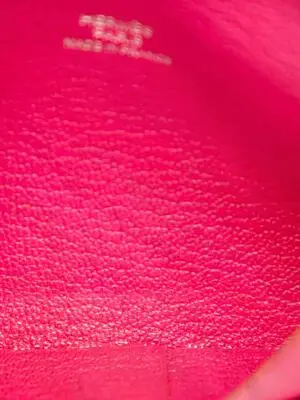 Hermès 2009 Chevre Mysore Calvi Card Holder - Pink