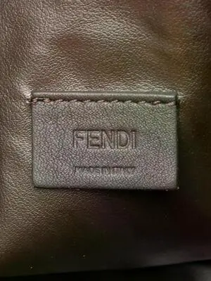 Fendi Zucca Embossed Technical Fabric Cosmetic Pouch