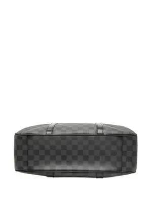 LOUIS VUITTON 2009 Damier Graphite Tadao Satchel - Black