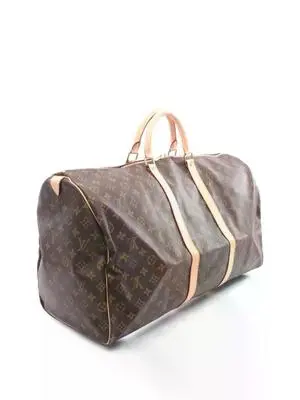 LOUIS VUITTON 2003 Monogram Keepall 60 Travel Bag - Brown