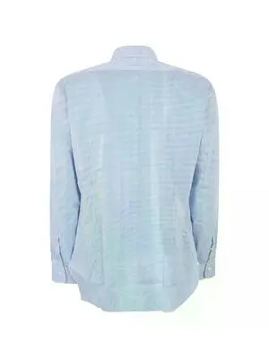 BARBA NAPOLI Cotton Striped Shirt - Blue