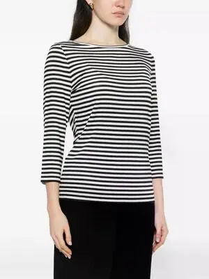 Marella Striped Three-quarter Sleeve Top