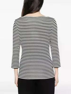 Marella Striped Three-quarter Sleeve Top