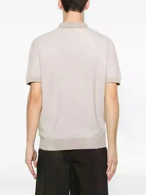 Canali Textured-knit Polo Shirt