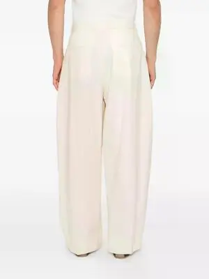 Studio Nicholson Pleated Straight Leg Cropped Trousers