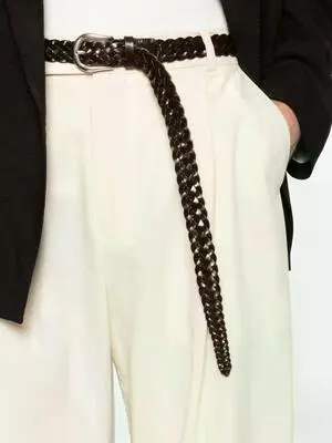 Studio Nicholson Pleated Straight Leg Cropped Trousers