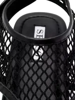 Senso Nika Fishnet Strap Sandals - Black