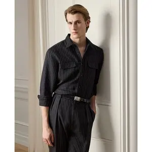 Ralph Lauren Pinstripe Wool-linen Shirt