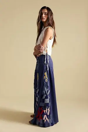 Free People We The Free Kaleidoscope Wide Leg Jeans