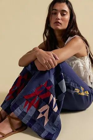 Free People We The Free Kaleidoscope Wide Leg Jeans