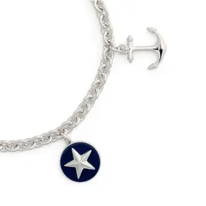Ralph Lauren Sterling Silver Charm Bracelet