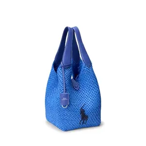 Ralph Lauren Polo Play Big Pony Faux-raffia Tote - Jellyfish