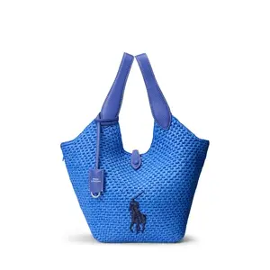 Ralph Lauren Polo Play Big Pony Faux-raffia Tote - Jellyfish