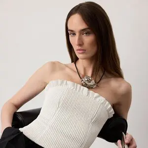 Ralph Lauren Fisher Lambskin Bustier