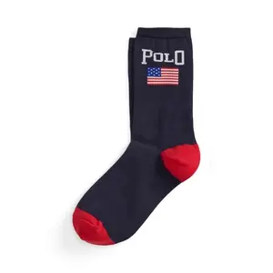Ralph Lauren Flag Logo Crew Socks - Navy