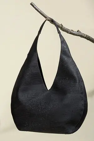 TIRADIA CORK Shoulder Bag - Black