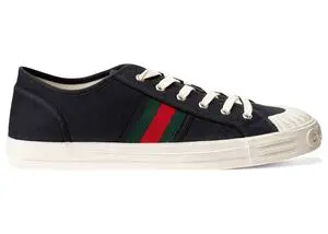 Gucci Low-top Sneaker With Web Stripe - Black