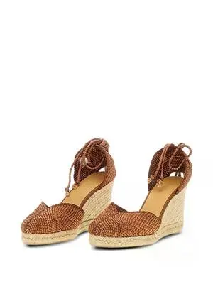 CastaÑer Lace-up Wedge Espadrilles - Brown