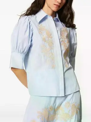 TWINSET Pinstripe Embroidered Shirt