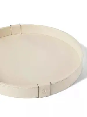 Brunello Cucinelli Large Wooden Tray With Leather Cover