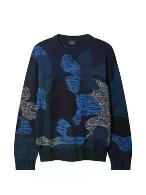 Paul Smith Camouflage Crew-neck Sweater - Blue