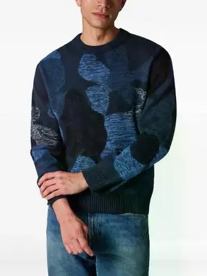 Paul Smith Camouflage Crew-neck Sweater - Blue