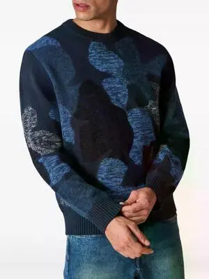 Paul Smith Camouflage Crew-neck Sweater - Blue