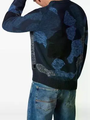 Paul Smith Camouflage Crew-neck Sweater - Blue