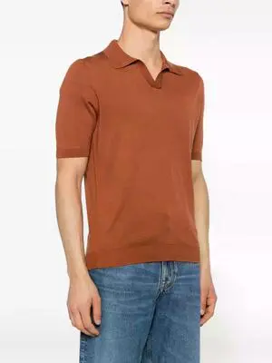 Tagliatore Keith V-neck T-shirt - Brown
