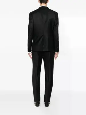 Tagliatore Double-breasted Peak-lapel Suit - Black