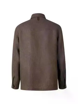 Canali Buttoned Flap-pocket Jacket - Brown