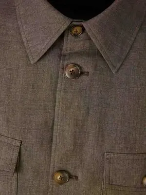 Canali Buttoned Flap-pocket Jacket - Brown