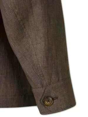 Canali Buttoned Flap-pocket Jacket - Brown